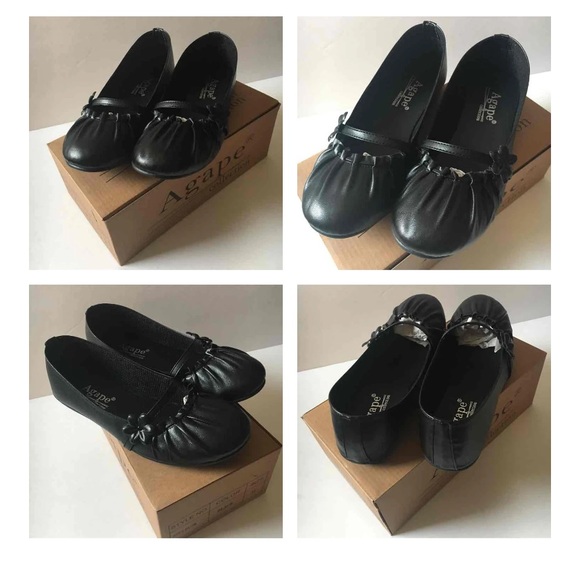 Agape | Shoes | Nib Agrape Duclid36 Black Flats Size 55 | Poshmark